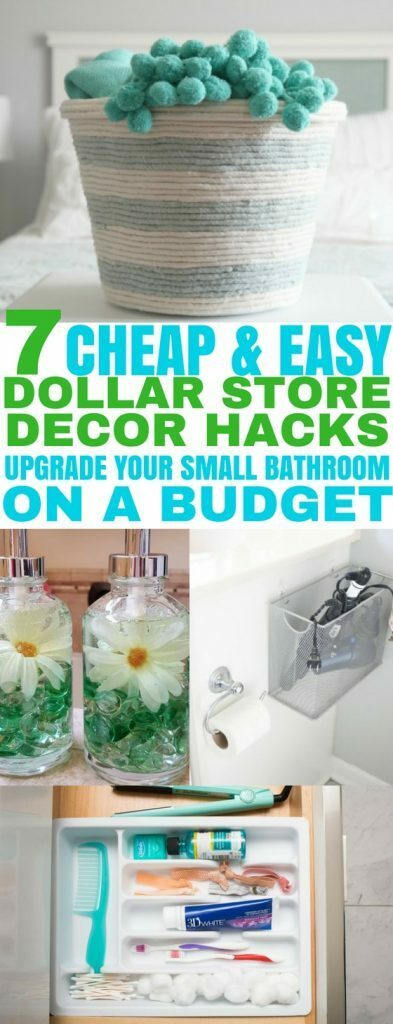 7 Easy DIY Dollar Store Decor Hacks for Your Small Bathroom - Balancing ...